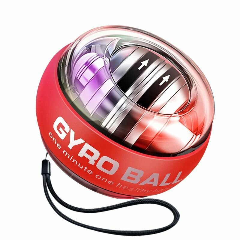 Гироскопический светодиодный кистевой тренажер GyroBall для рук / Ручной эспандер для предплечья с подсветкой