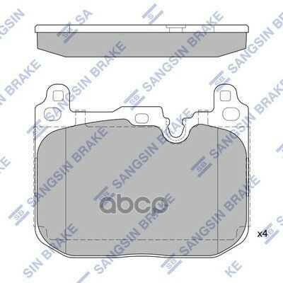 Колодки торм. дисковые Hi-Q MINI COOPER (F55) 14- (D1875) Sangsin brake арт. sp2402a