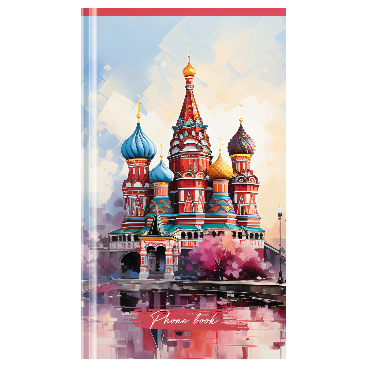 Телефонная книга А5, 80л, 7БЦ, OfficeSpace "Россия. Символика", выборочный УФ-лак, с высечкой