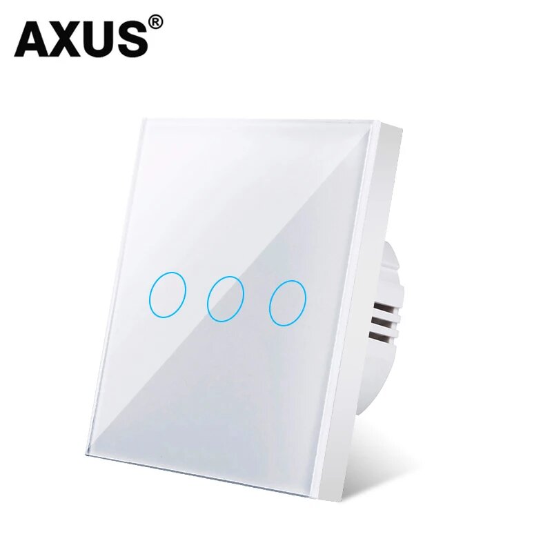 Сенсорный выключатель AXUS 1/2/3 клавиши white touch three