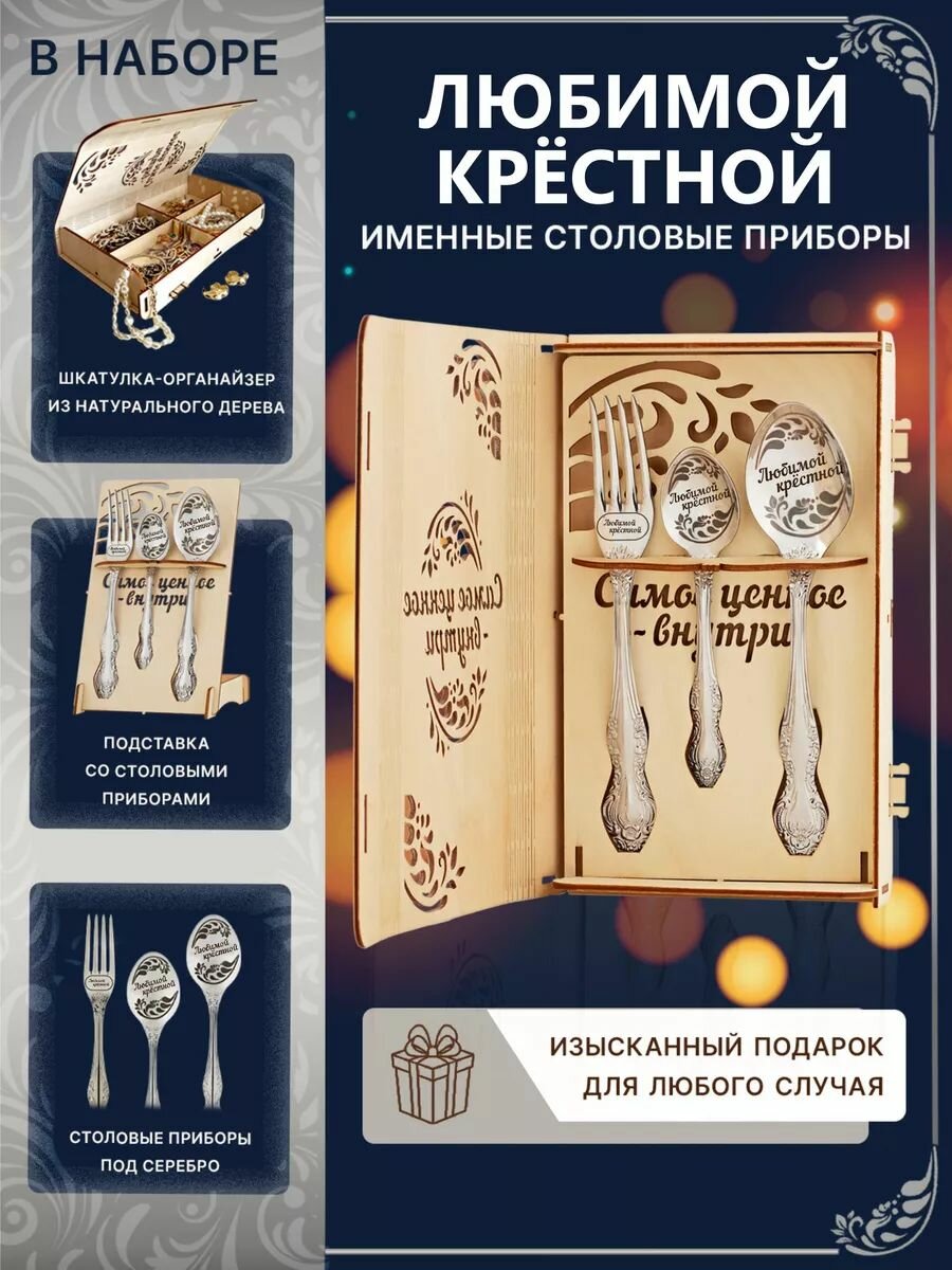 Подарочный набор с именем Любимой крестной персонализированный подарок для особенного человека
