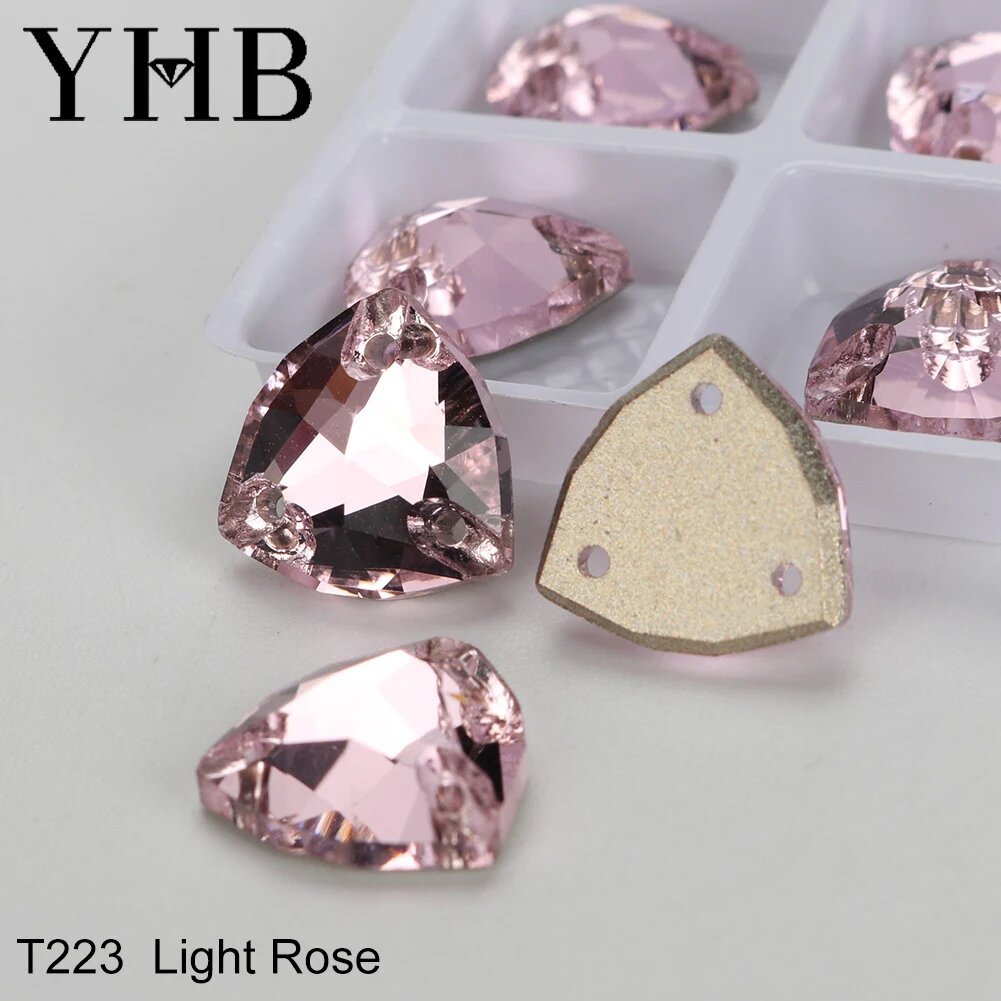Стразы YHB 16 мм, T223 Light Rose, 18 шт