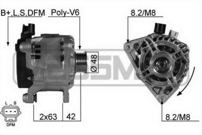 Генератор ford focus i 1.8-2.0 16v 01-04 80a 14v