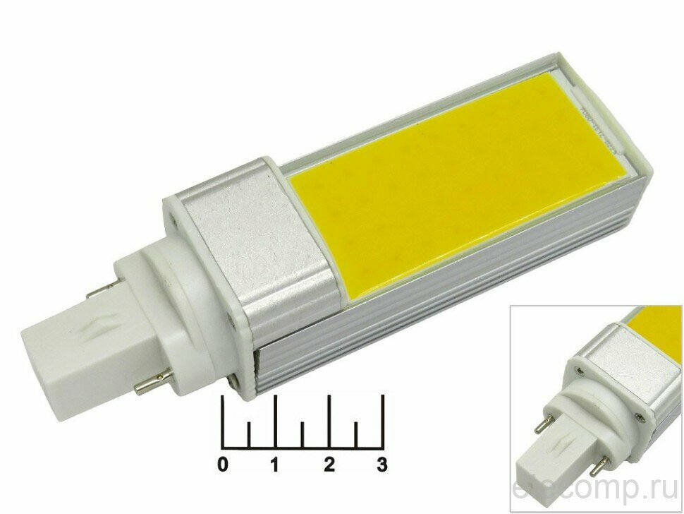 Лампа светодиодная 85-265V 7W G23 2700K белый теплый COB 2 контакта