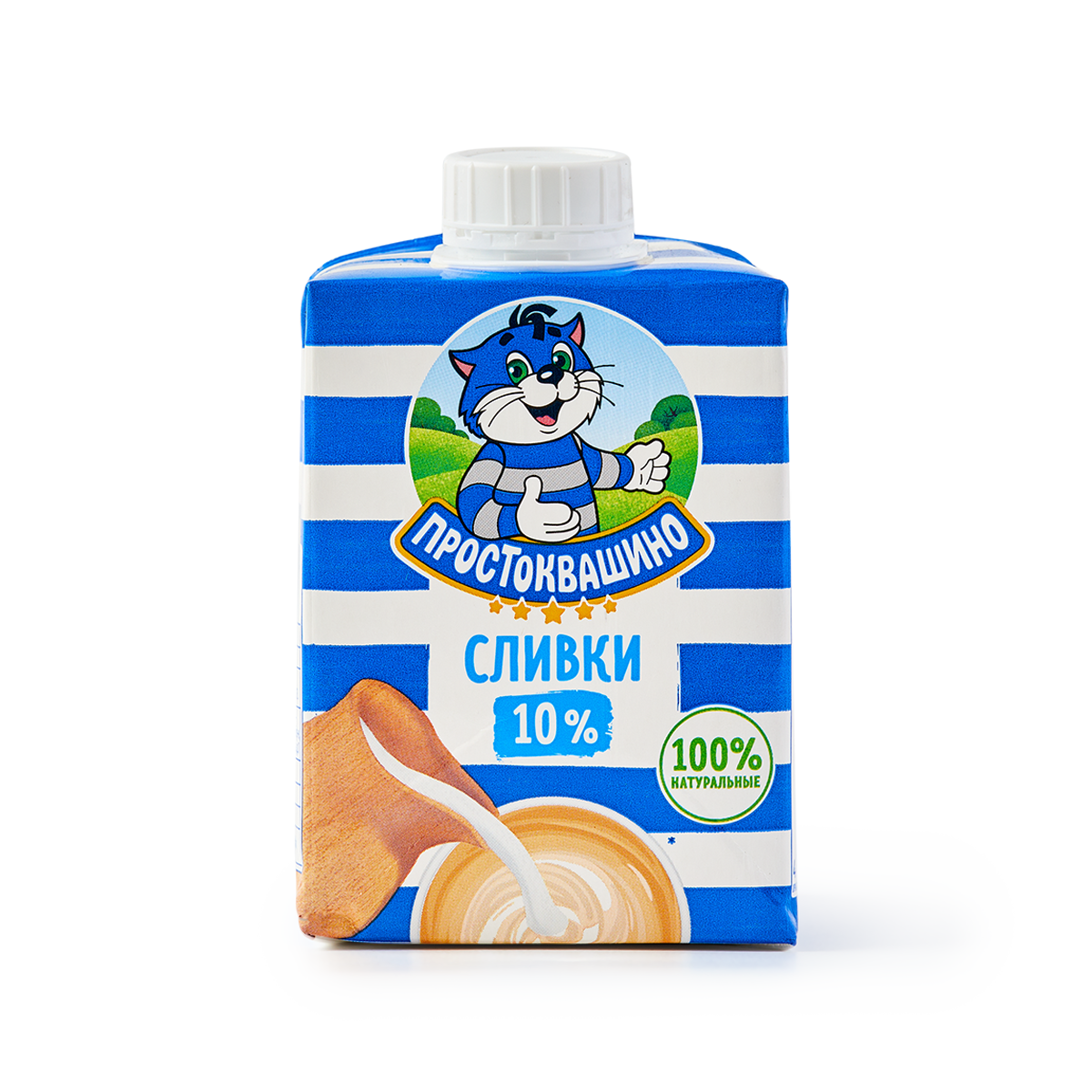 Сливки Простоквашино, ультрапастеризованные, 10% жирности, 500 мл