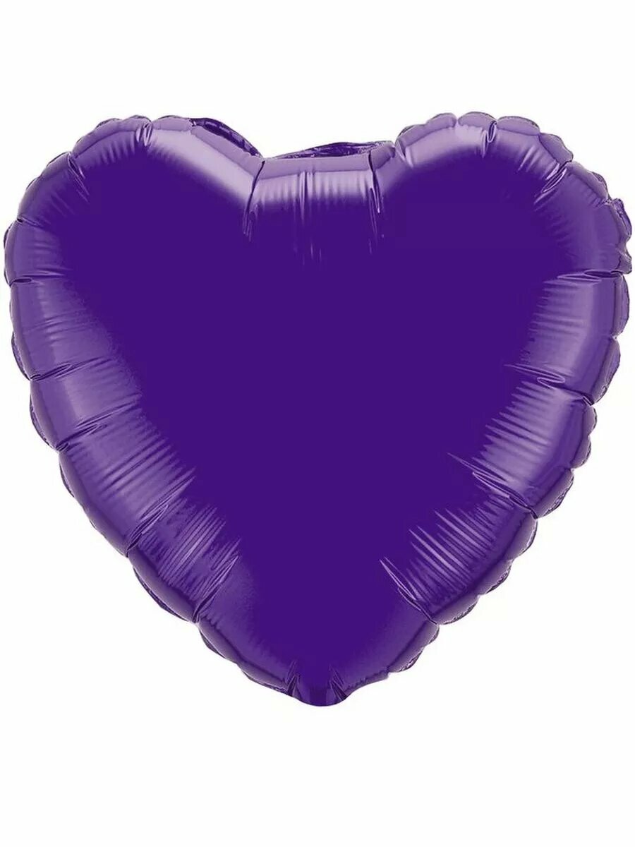 Сердце Фиолетовый / Violet, фольгированный шар (18"/46 см ) 1 шт. / FLEX METAL, Испания