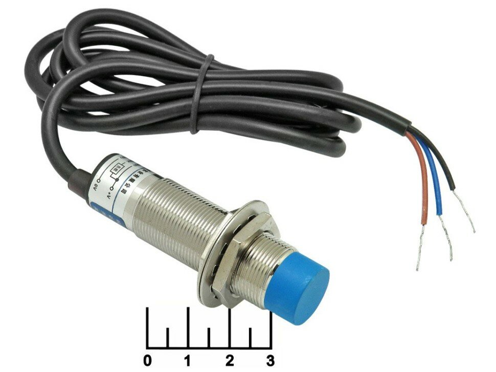 Индуктивный выключатель LJ18A3-8-Z/BY 6.36V 300mA PNP NO 3-х проводный (8мм не встраиваемый)