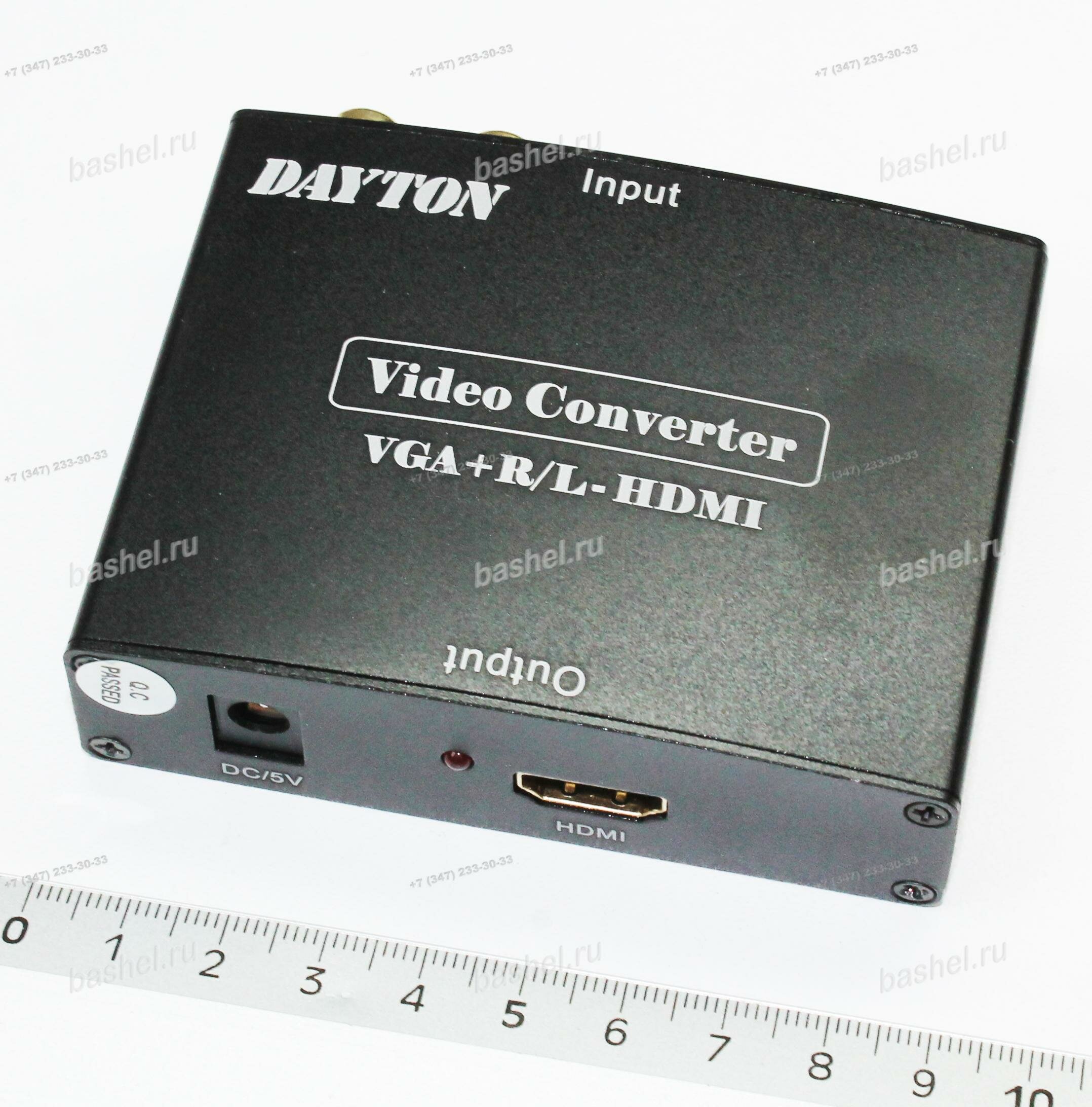 Конвертер вход VGA (video) +2*RCA (audio) - выход HDMI DC 5V DAYTON 10-0007 NEW, DAYTON