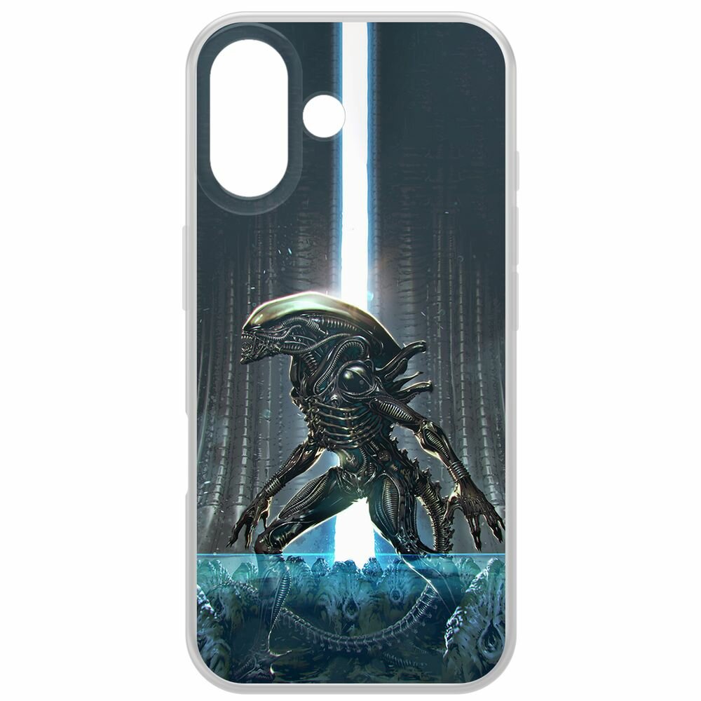 Чехол-накладка Krutoff Clear Case Чужой. Тревога для iPhone 16