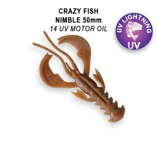 Силиконовые приманки Crazy Fish Nimble 2" 50-50-14-6-F кальмар, плавающие