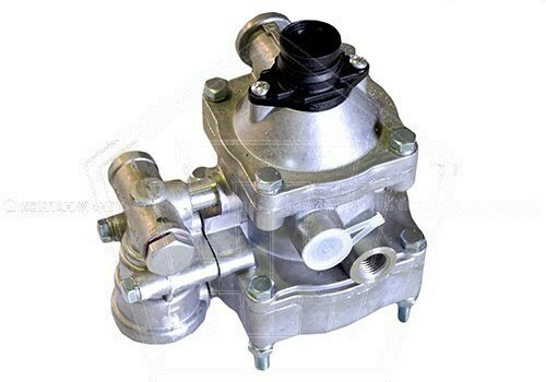 Кран управления тормозами прицепа евро 2ух проводный с кл. обрыва (кутп-2 евро)