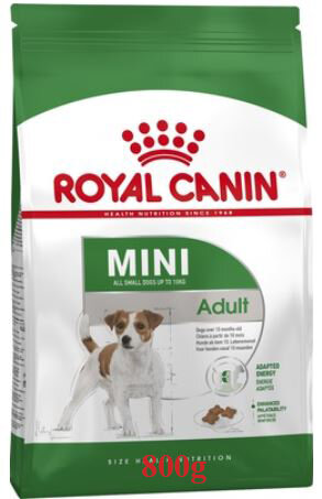Royal Canin Для взрослых собак малых пород (до 10 кг): 10мес.- 8лет (Mini Adult), 800г 0.8 кг