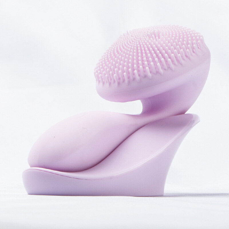 Массажер для шеи, бытовой, электрический, силиконовый, с пузырьками, фиолетовый