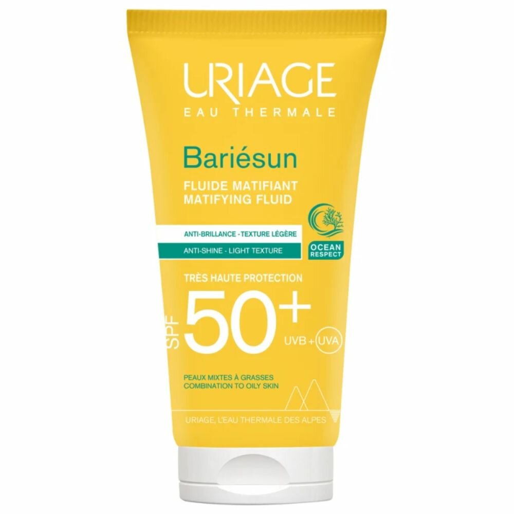 URIAGE Солнцезащитная матирующая эмульсия Bariesun Mattifying Fluid SPF50+