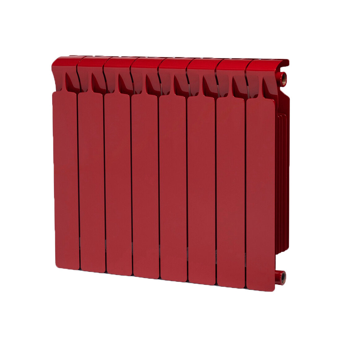 Радиатор RIFAR Monolit 500 8 секций боковое подключение цвет Бордо