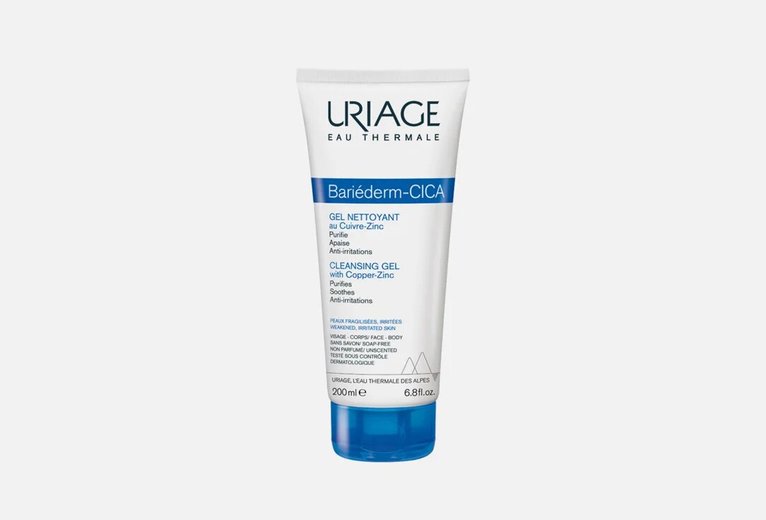 Гель Uriage Bariederm Cica Cleansing Gel, для всех типов кожи, 200 мл
