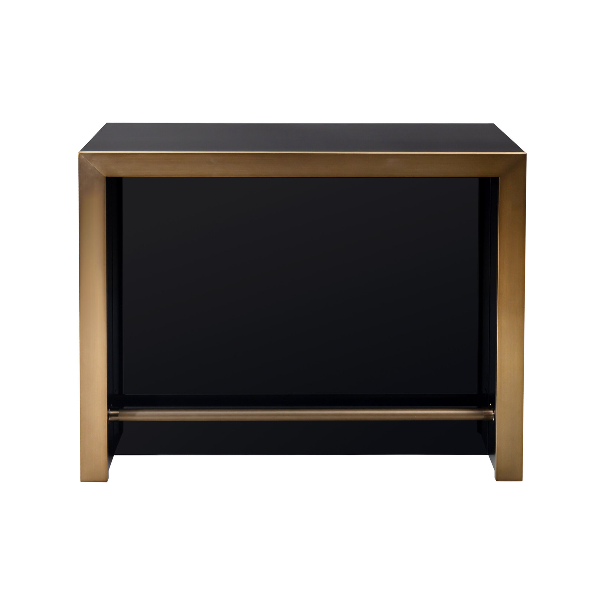 Барная стойка Vanderloo, Столешница и боковые стороны - закаленное стекло, Корпус - мдф, Нержавеющая сталь с