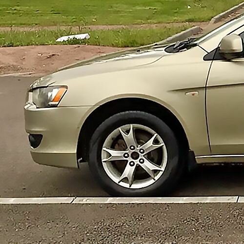 Крыло переднее левое в цвет кузова Митсубиси Лансер 10 Mitsubishi Lancer Х (2007-2014) S18 - DUNE BEIGE - Бежевый