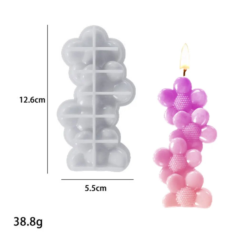 Силиконовая форма для свечей ZINBOOM, 12.6x5.5 см, Цвет: B