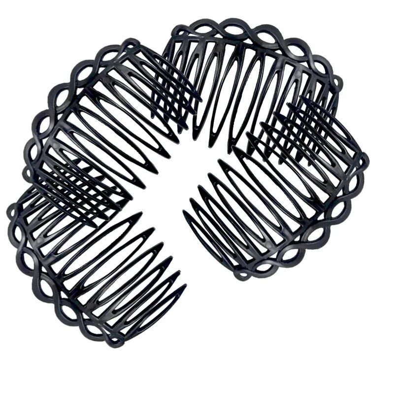 Пластиковые гребни для волос 2 шт Черный, 2PCS Black