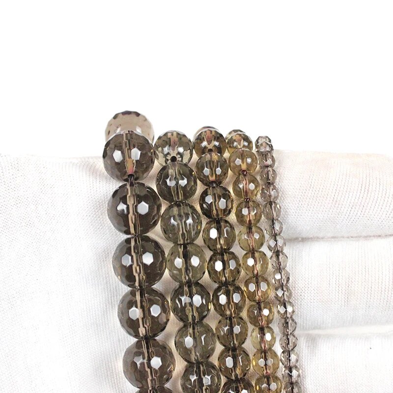 Дымчатый кварц бусины для бижутерии 4/6/8/10/12 мм 6mm approx 63beads