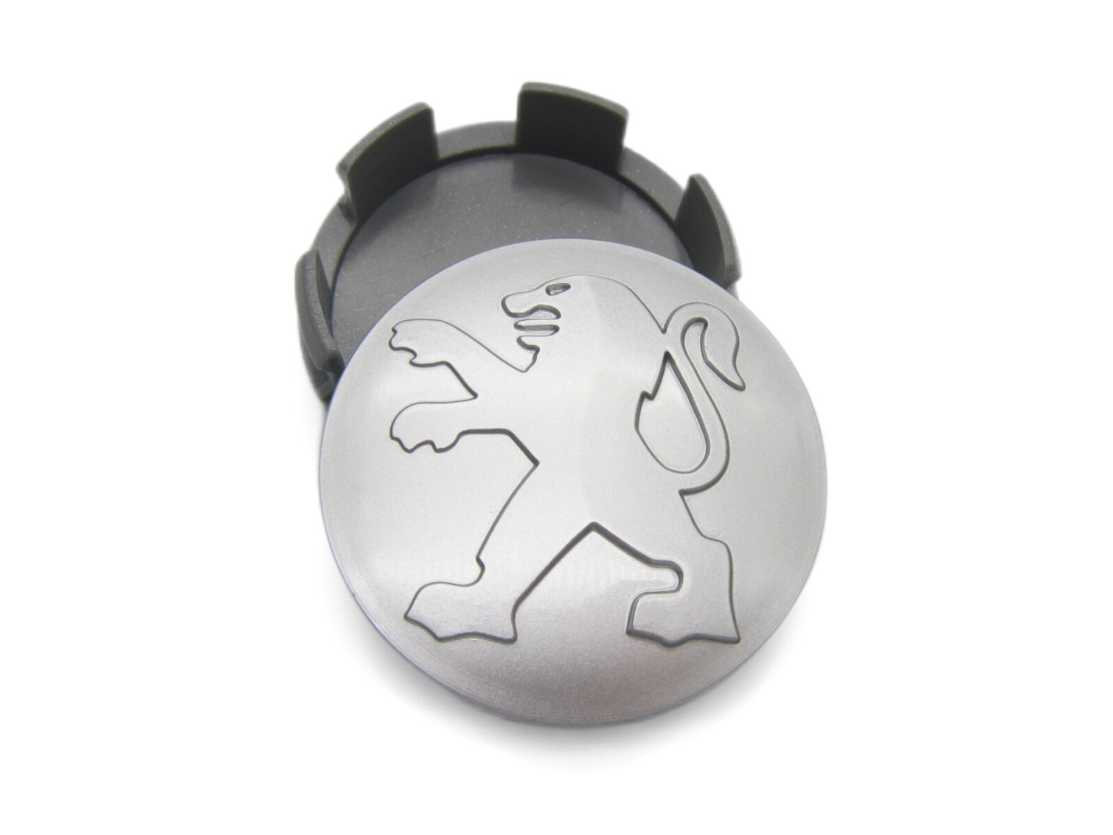 Колпачок, заглушка для литого диска СКАД Peugeot silver, 56/51/12 мм, 1 шт.