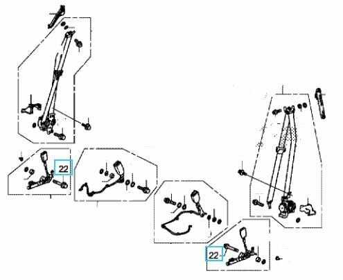 Болт с фланцем 7/16'х55; Артикул Honda: 90142SWAJ01 (Оригинал)