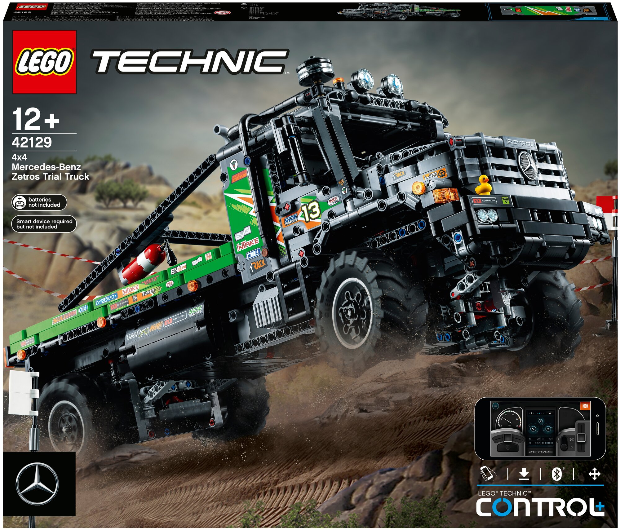 Конструктор LEGO Technic 42129 Полноприводный грузовик-внедорожник Mercedes-Benz Zetros, 2110 деталей