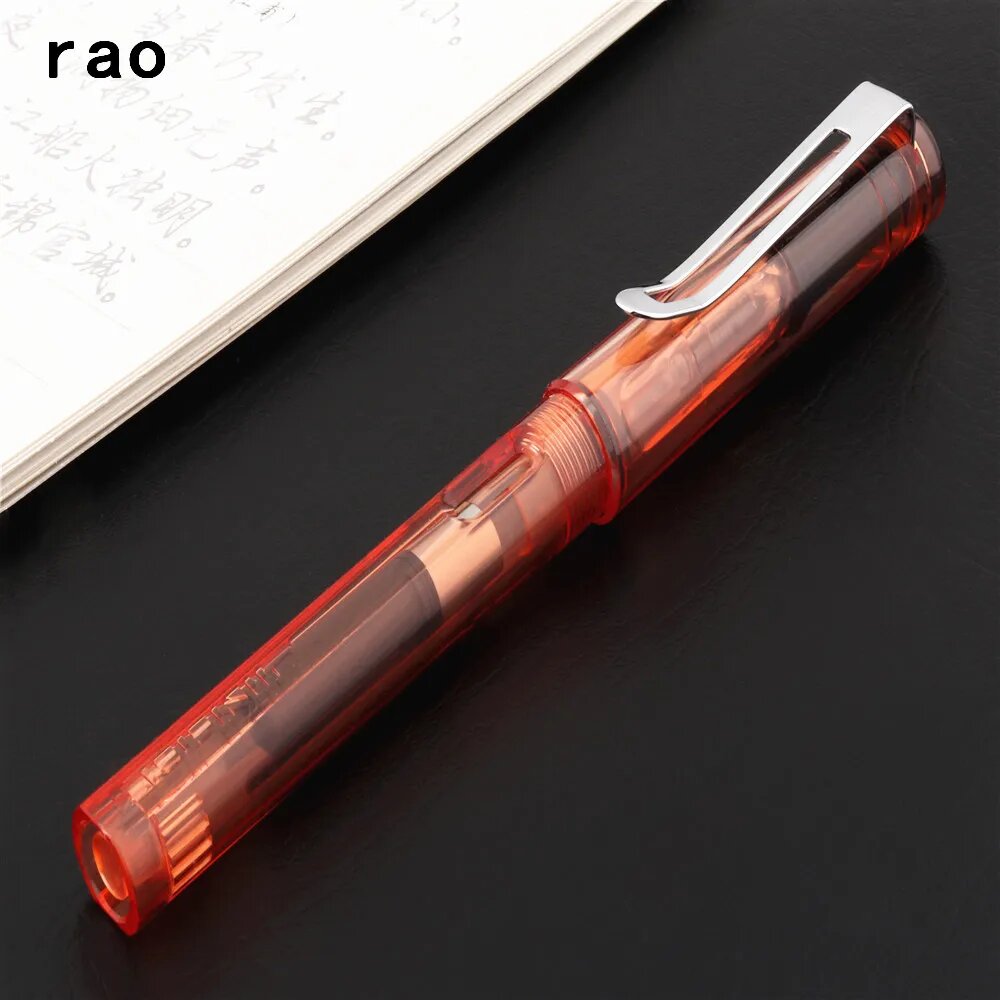 Перьевая ручка Rao, перо 1.9mm, Transparent red