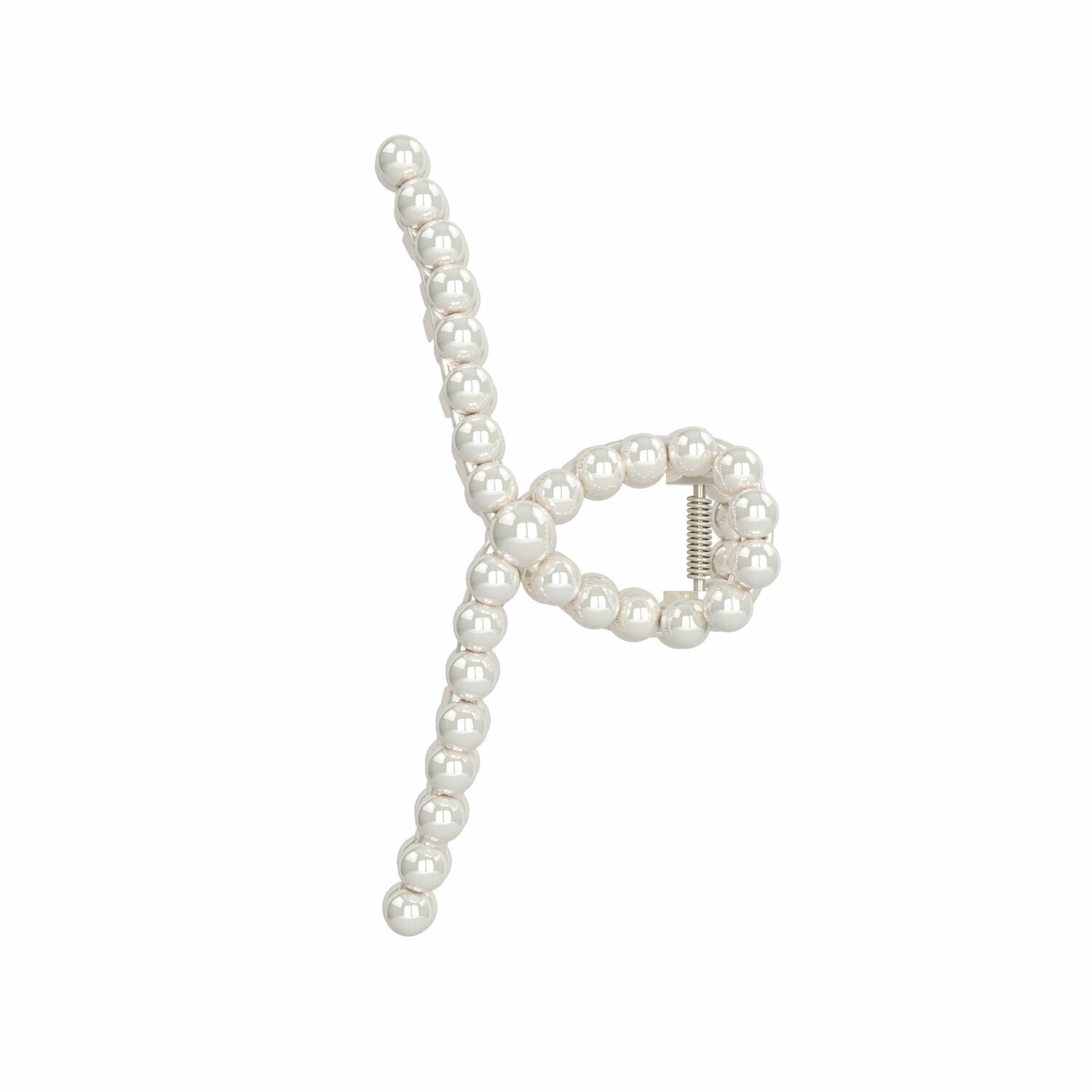 Краб для волос "Петелька" 13 см, жемчужный, MONTE VITA, комплект из 12 шт, 457020