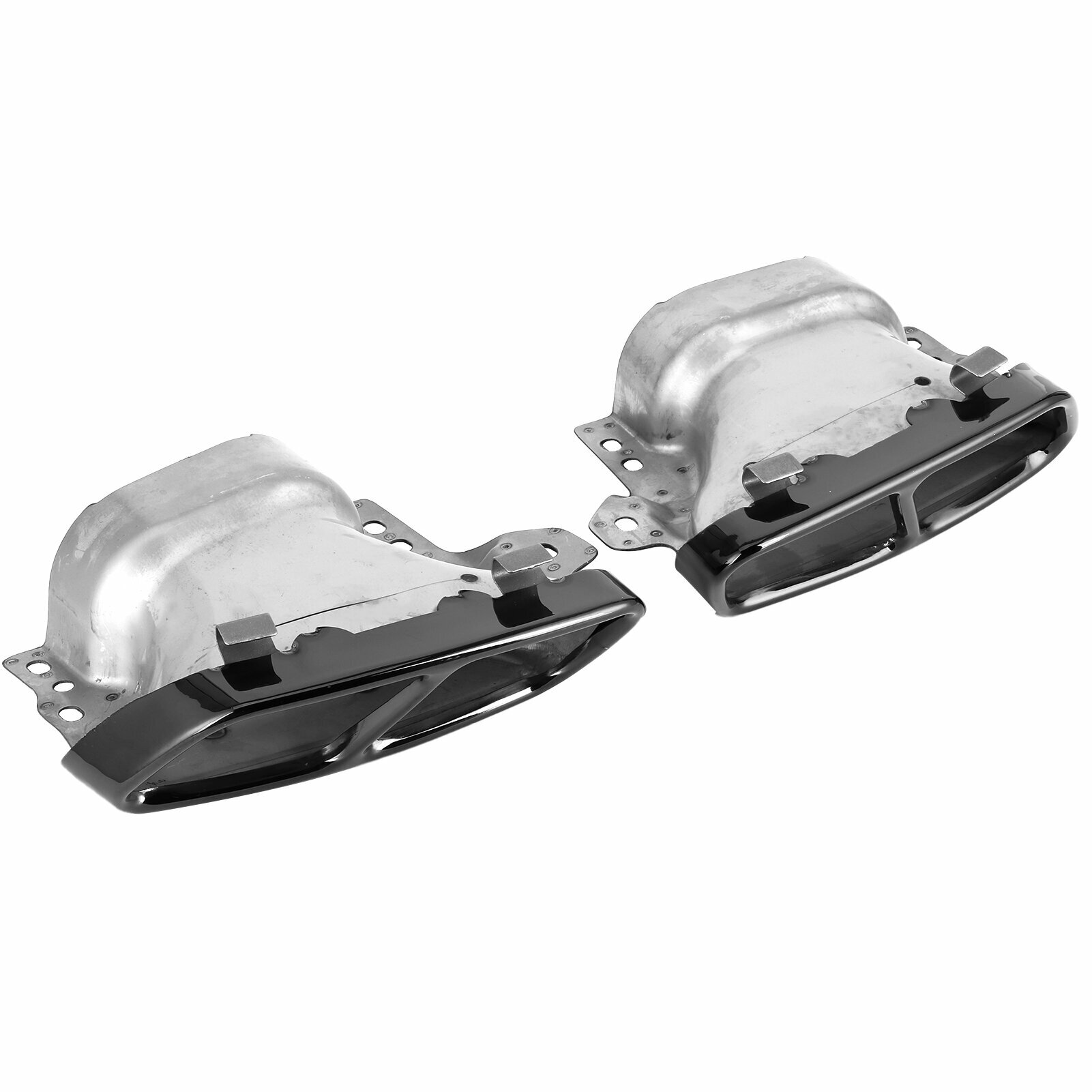 Шт. ЧетырехсекционныенасадкинавыхлопнуютрубуизнержавеющейсталидляMercedesAMGA45W176CLA45C1172013-2018(черныйхром)