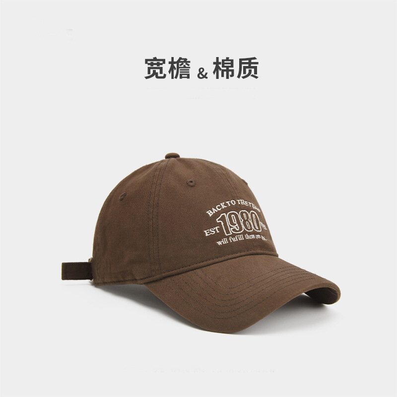 Ins корейский модный бренд вышитые буквы бейсболка 1980 для мужчин и женщин пар лето корейская версия мода универсальная кепка утиный нос