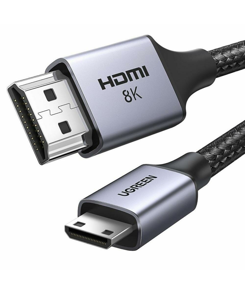 Кабель UGREEN HD163 (15514) Mini HDMI to HDMI 8K 1м Черный HDMI RU