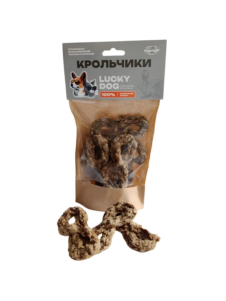 Лакомства Lucky Dog "Крольчики", для собак, без добавок, 50 г