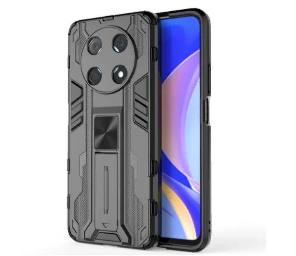 Противоударный, усиленный, ударопрочный чехол-бампер-пенал MyPads для Huawei Nova Y90 (CTR-LX1) / Enjoy 50 Pro черный