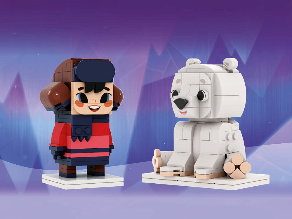 Конструктор Brick Labs Союзмультфильм AB-1129 Конструктор Умка и Тайкэ