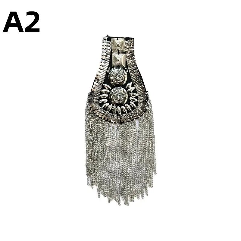 1 шт, модные украшения ручной работы на плечо, кисточки, стразы, эполеты, аксессуары для одежды, брошь, броши на плечо, подарок