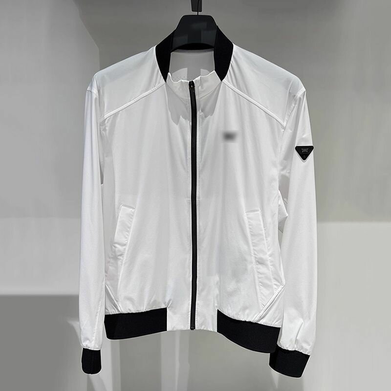 24 Весна Лето Новая Корейская Одежда для Гольфа Мужская Элегантная Стильная Простая Универсальная Черно-Белая Серия Длинный Рукав Черный