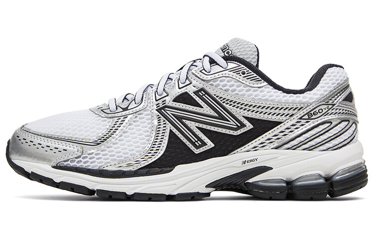 Кеды New Balance 860, размер 44 EU, черный, серебряный