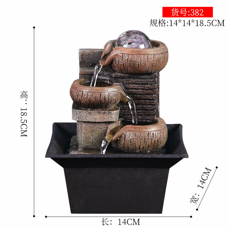 Настольный орнамент с водяным потоком для гостиной, фэн-шуй колесо, циркулирующий водяной фонтан, декор для телевизионного шкафа, богатство, фэн-шуй шар, подарок на открытие
