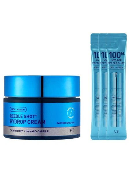 Набор VT Cosmetics, сыворотка и крем для лица, с гиалуроновой кислотой