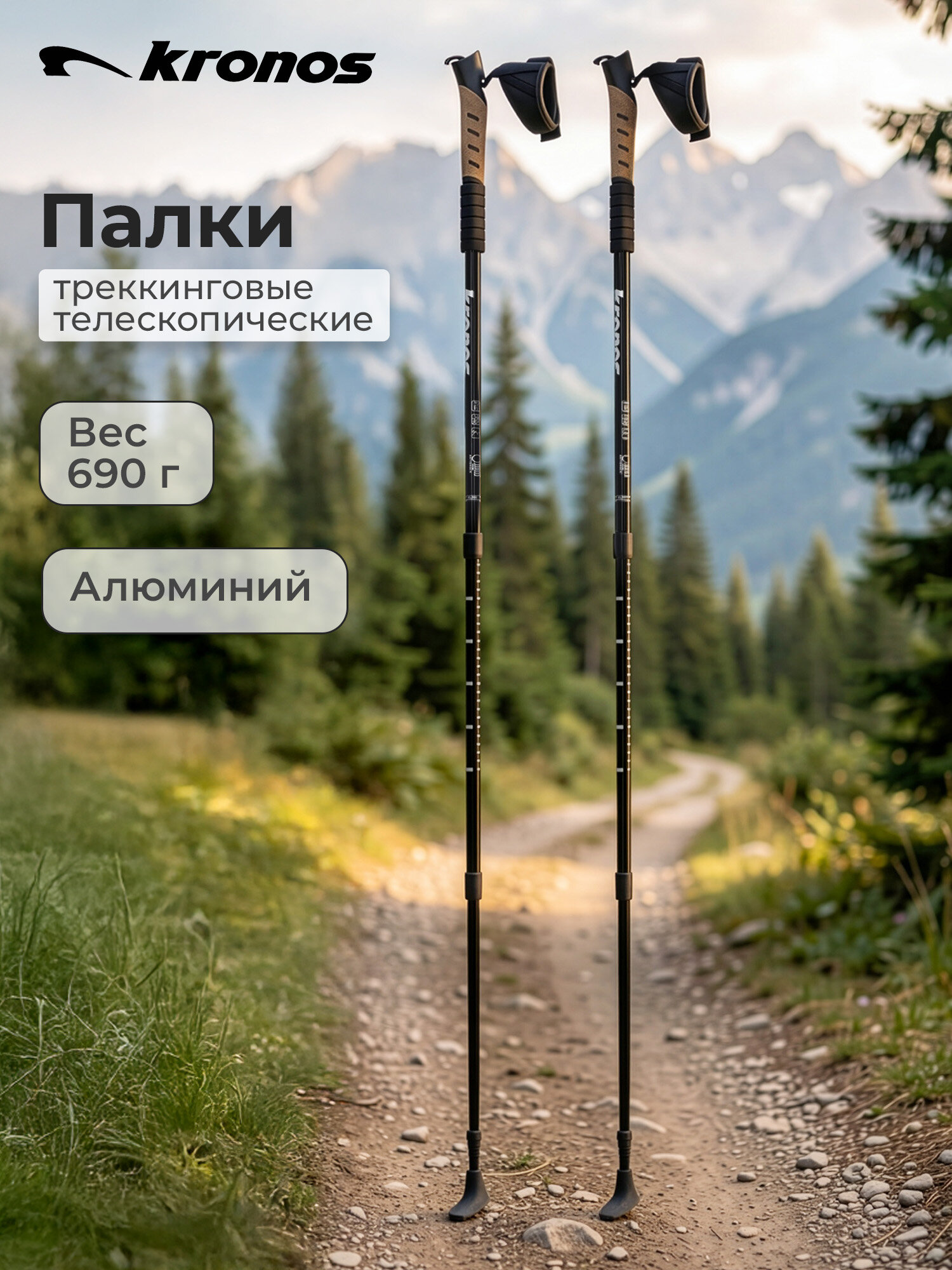 Палки треккинговые Kronos Alpenstocks Alloy