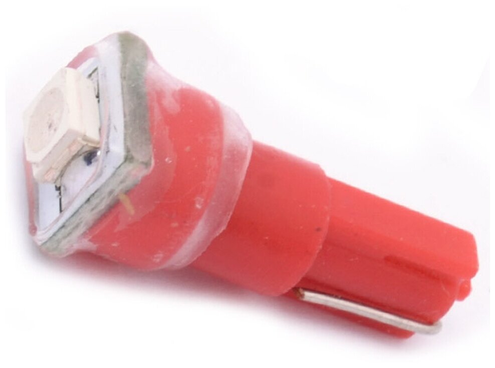 Светодиодная автомобильная лампа T5 - 1 SMD 3528 красная (10 ламп.) , используются для подсветки приборной панели автомобиля.