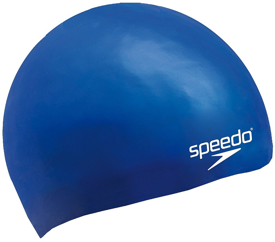 Шапочка для плавания Speedo " Junior Plain Moulded", силиконовая, цвет: голубой
