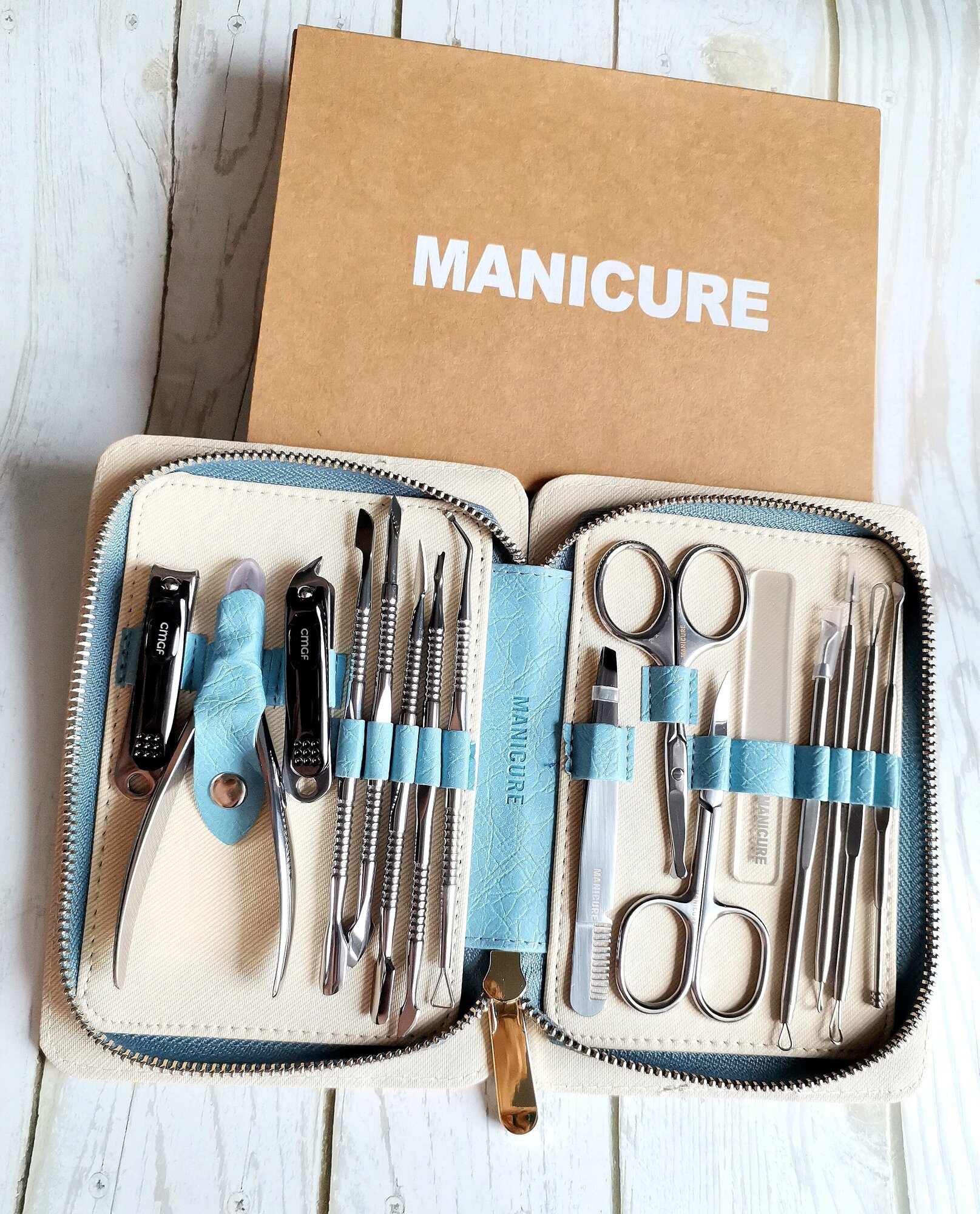 Профессиональный Маникюрный Набор 16в1 Manicure Мужской / Женский Инструменты для Маникюра из Нержавеющей Стали по Уходу за Ногтями, лицом.
