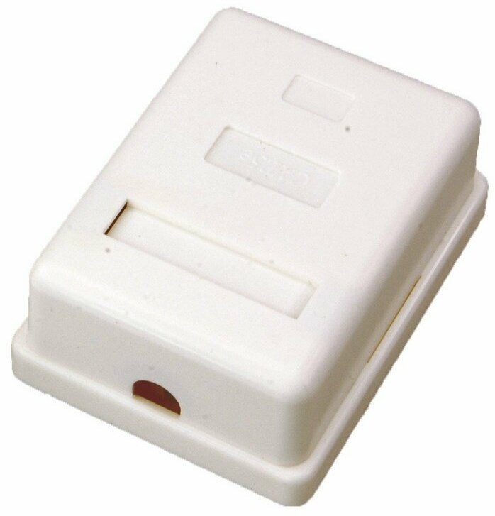 Розетка компьютерная Rexant, 1 порт x RJ-45 (8P-8C), CAT 5e, экранированная {03-0122} (1 шт)