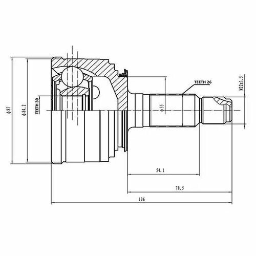 ШРУС AYWIparts AW1510200