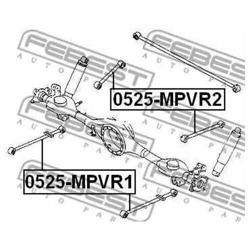 Сайлентблок рычага подвески Febest 0525-MPVR1 для Mazda MPV (1988-1999)