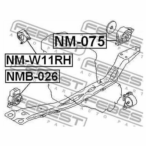 Опора двигателя Febest NMB026