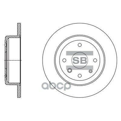 Тормозной диск Sangsin brake SD3058 для тормозной системы оригинальная посадка